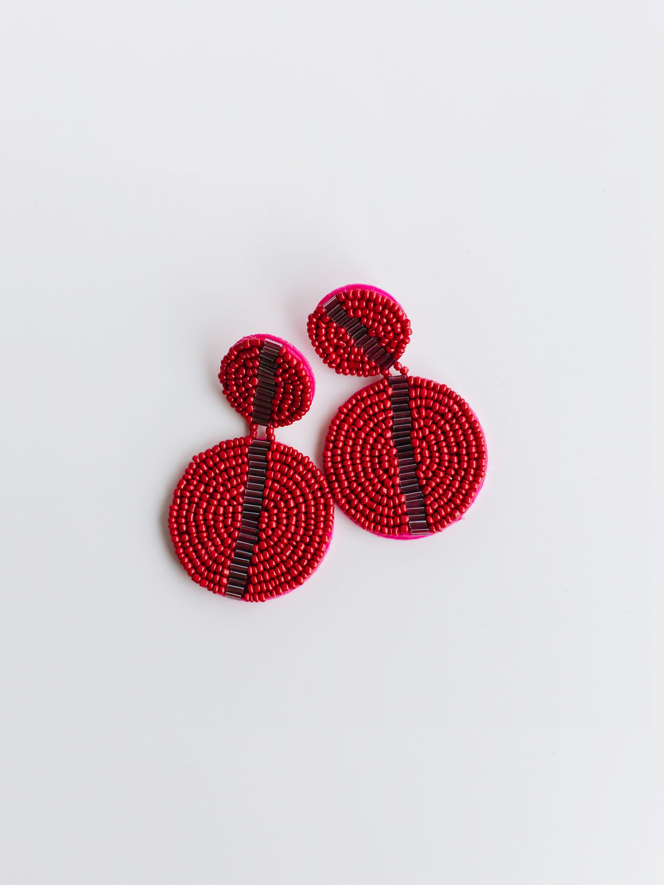 Colleen Earrings | Crimson + Gray – MICHELLE MCDOWELL