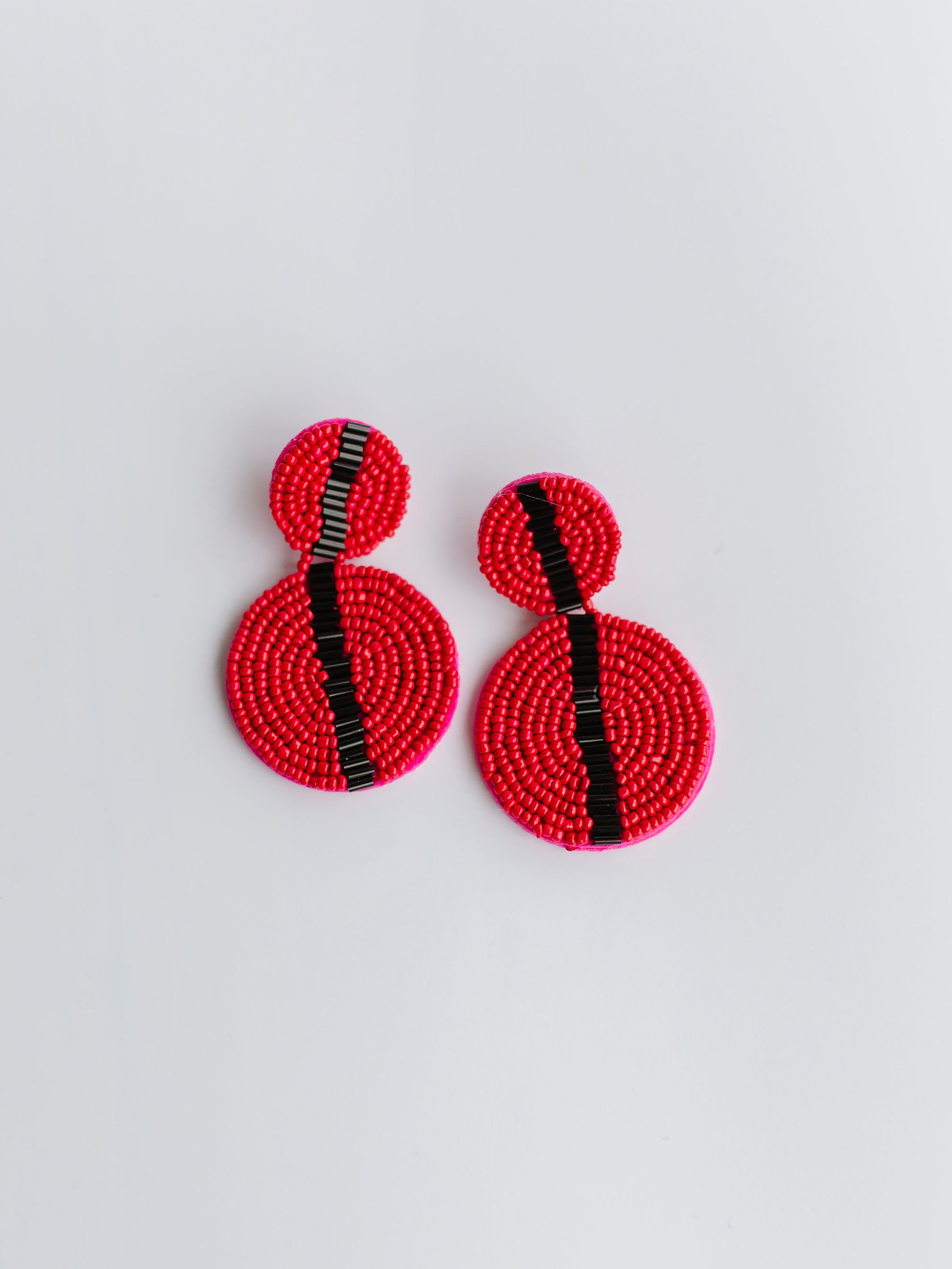 Colleen Earrings | Red + Black – MICHELLE MCDOWELL