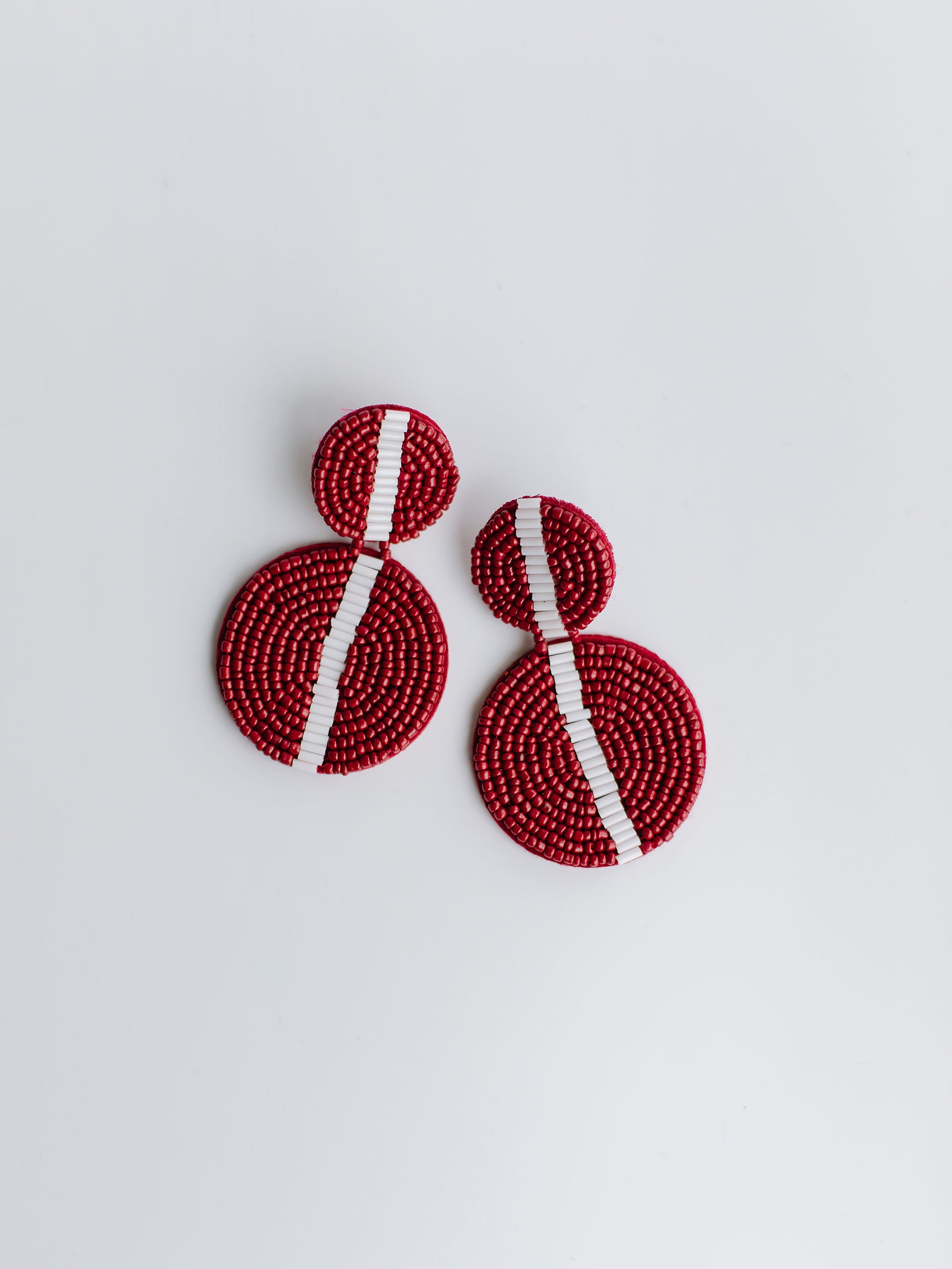Colleen Earrings | Maroon + White – MICHELLE MCDOWELL