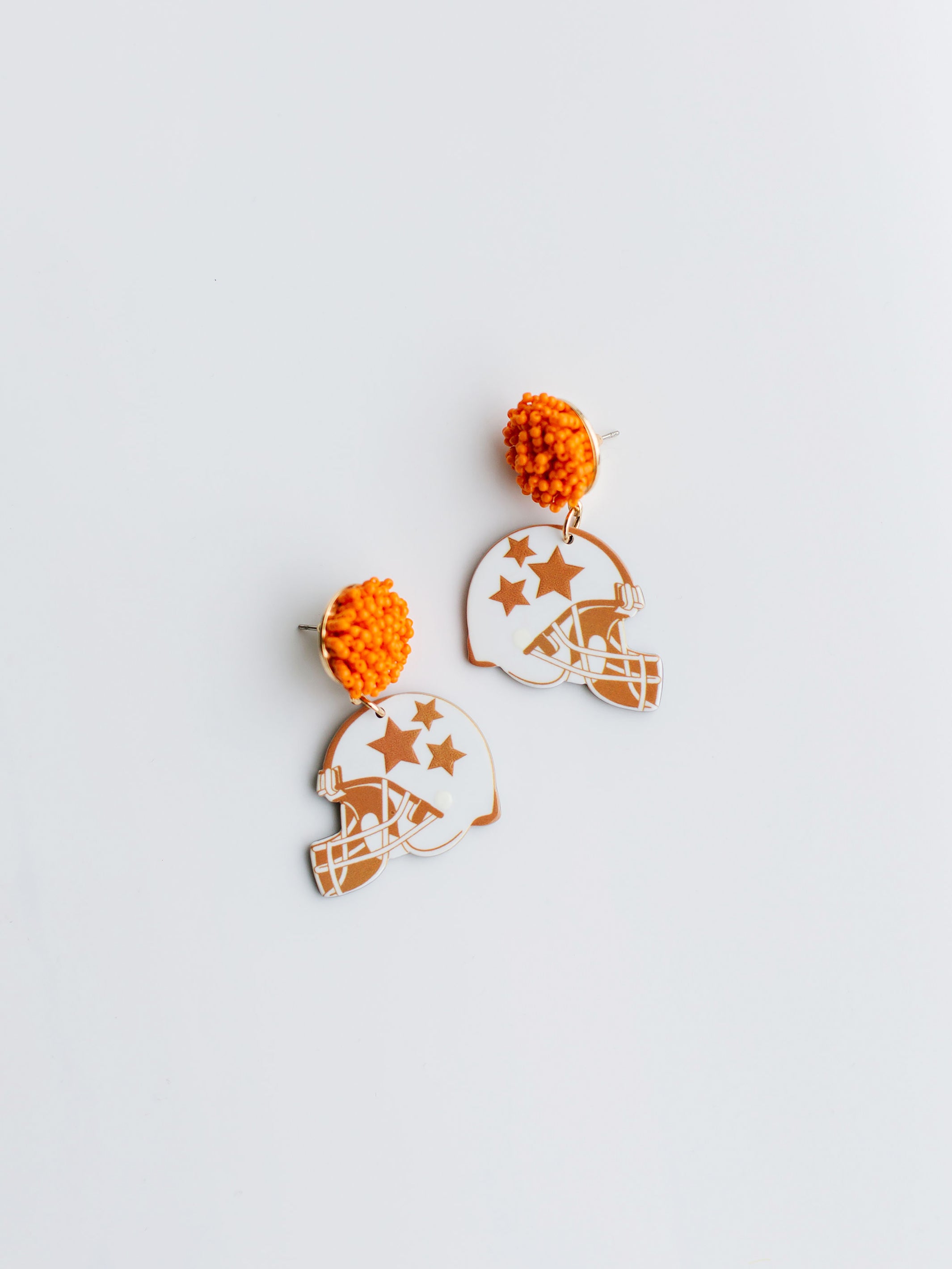 Touchdown Earrings | Orange + White – MICHELLE MCDOWELL